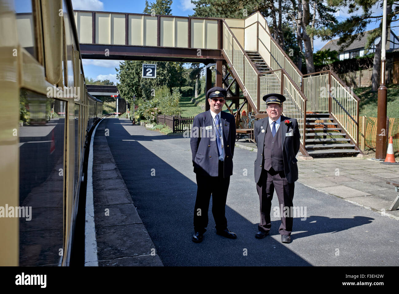 Station masters at the GWR preserved train station Winchcombe ...