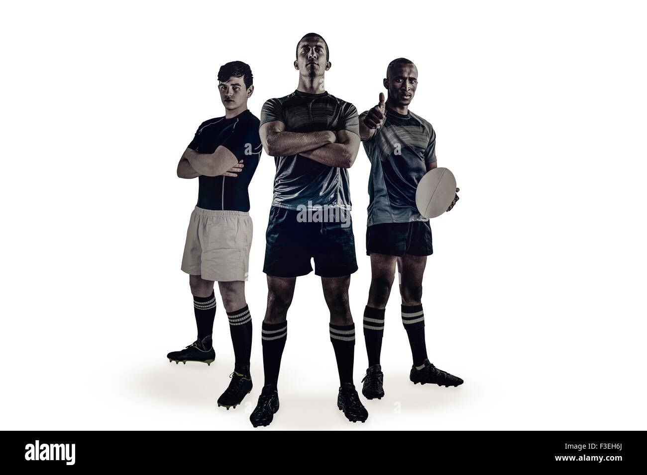 Group of Tough rugby players Stock Photo - Alamy
