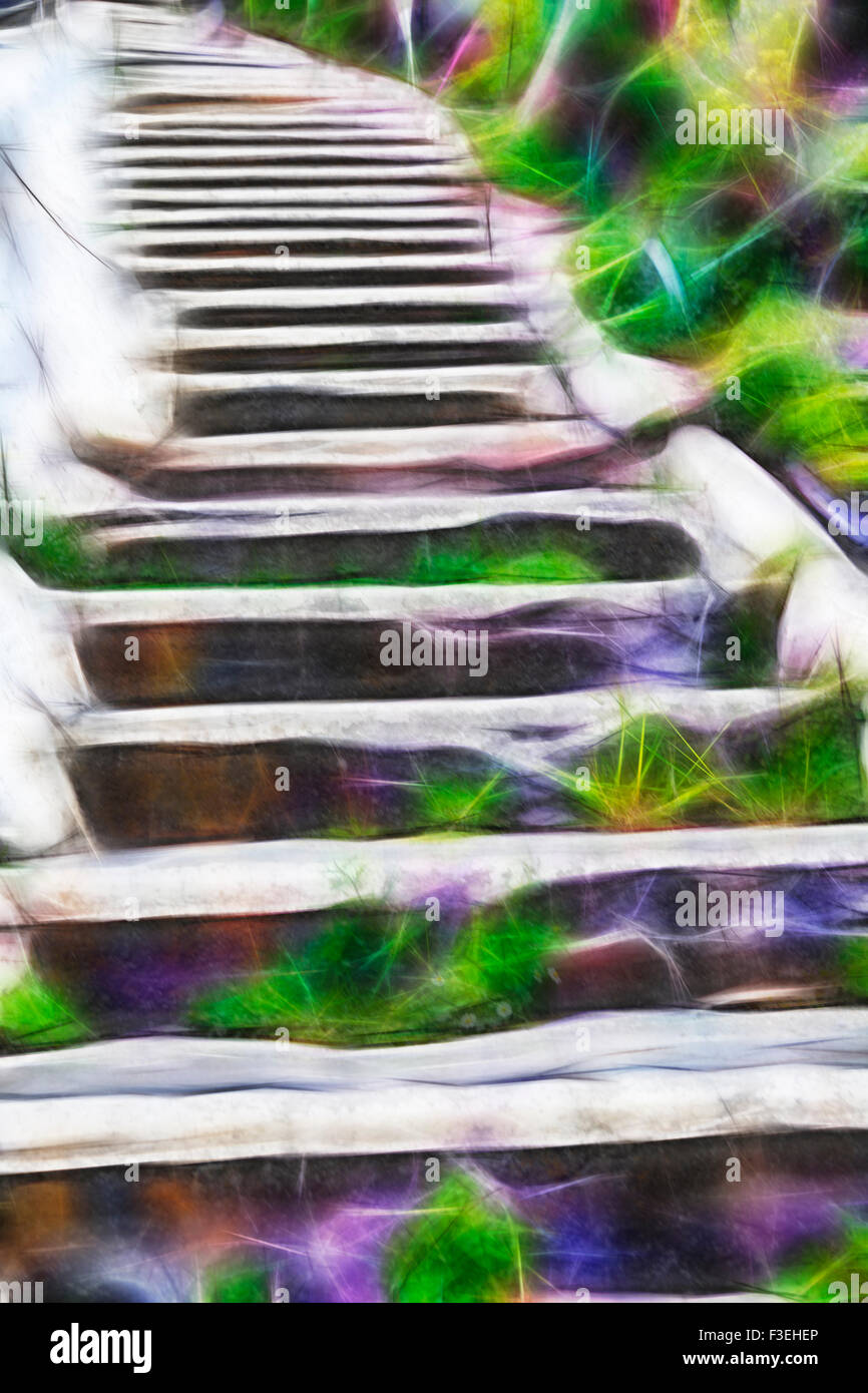 Abstract - steps with Fractalius filter applied - fractals fractal ...
