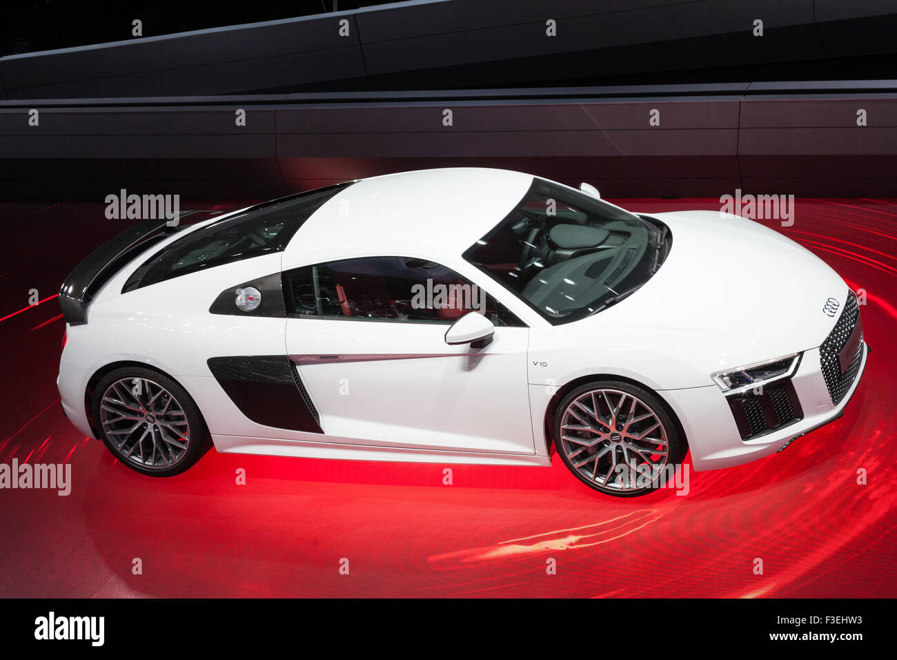 Audi R8 V10 Plus at the IAA International Motor Show 2015 Stock Photo ...