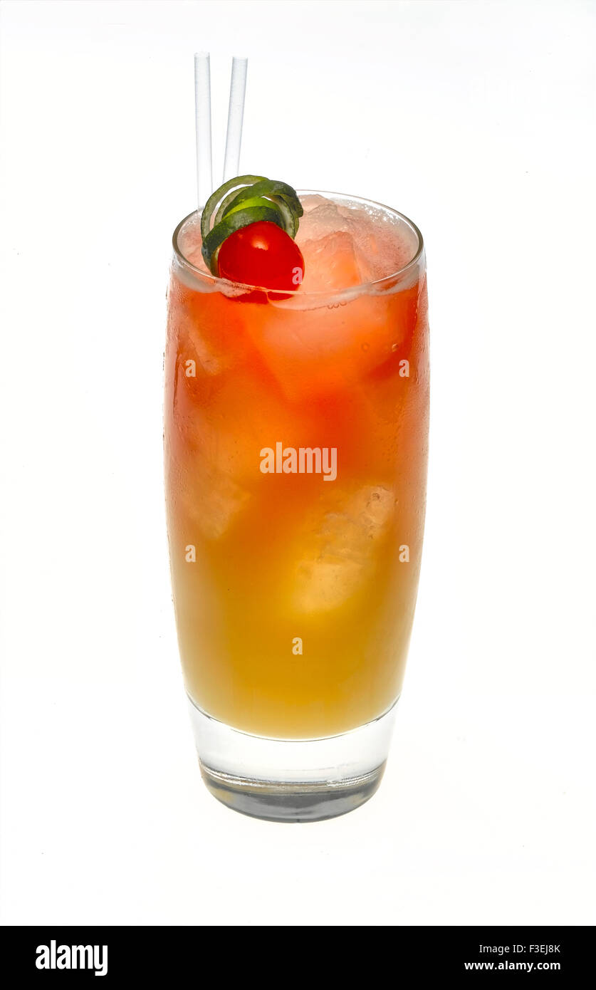 A clean cocktail on white Stock Photo - Alamy