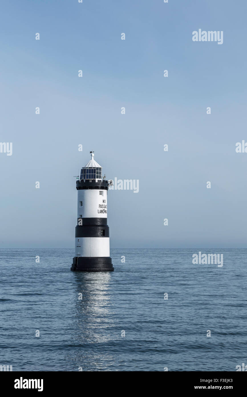 Lighthouse at Penmon Point Stock Photo - Alamy