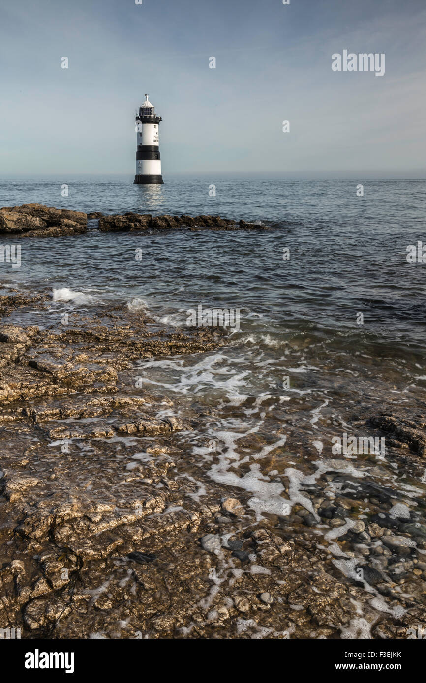 Lighthouse at Penmon Point Stock Photo - Alamy