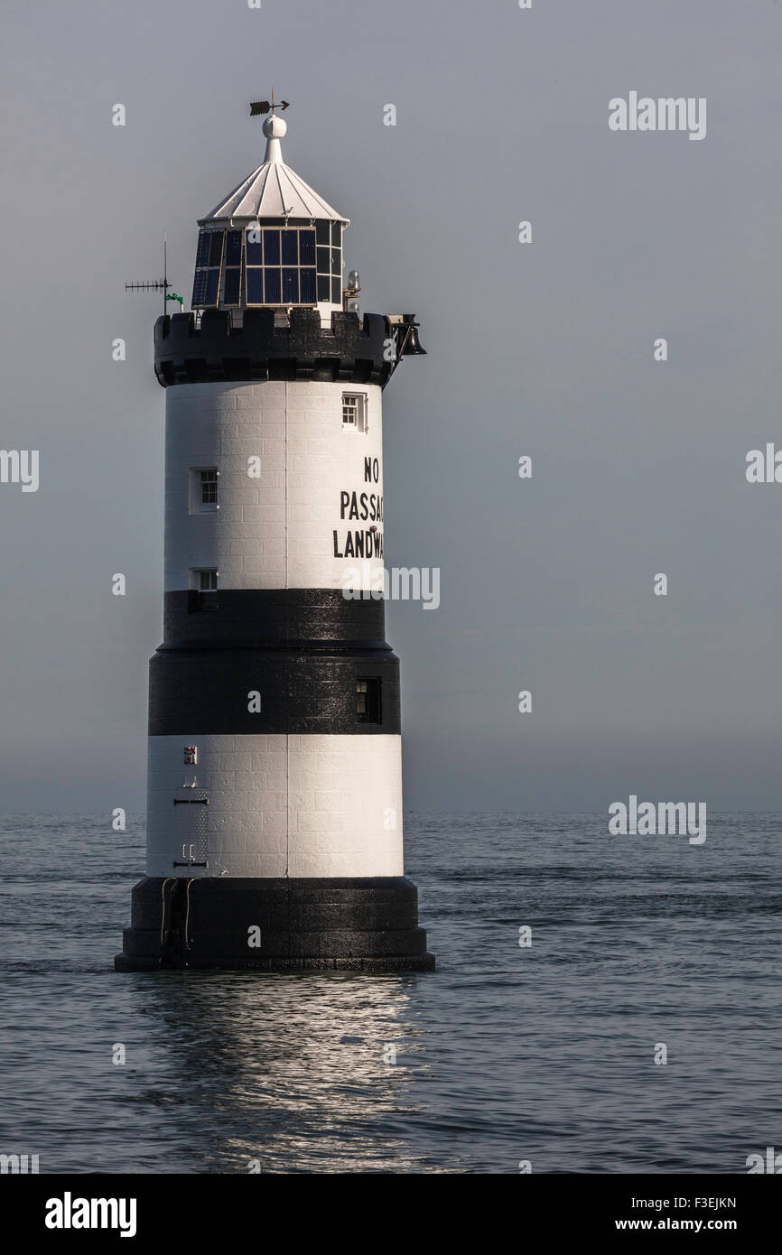 Lighthouse at Penmon Point Stock Photo - Alamy
