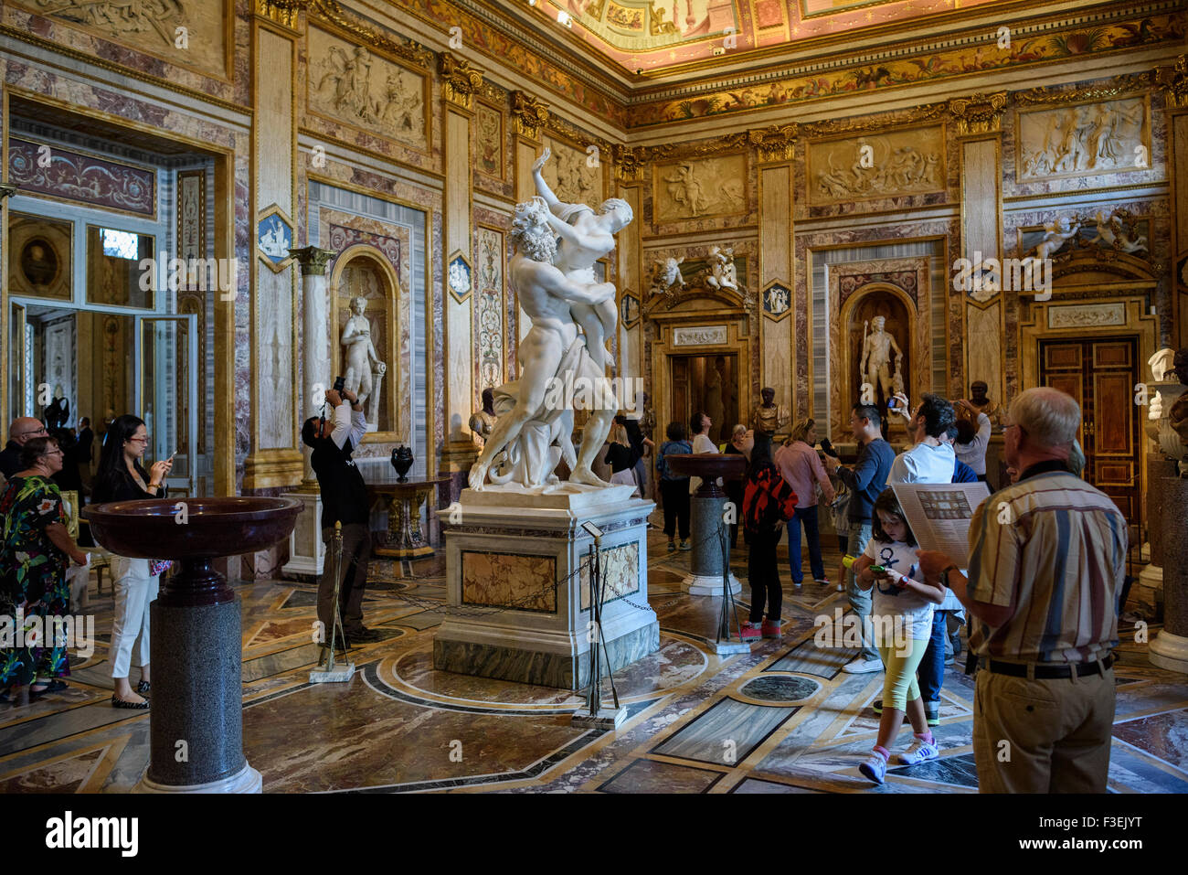 Rome. Italy. Hall of the Emperors, Galleria Borghese Stock Photo - Alamy