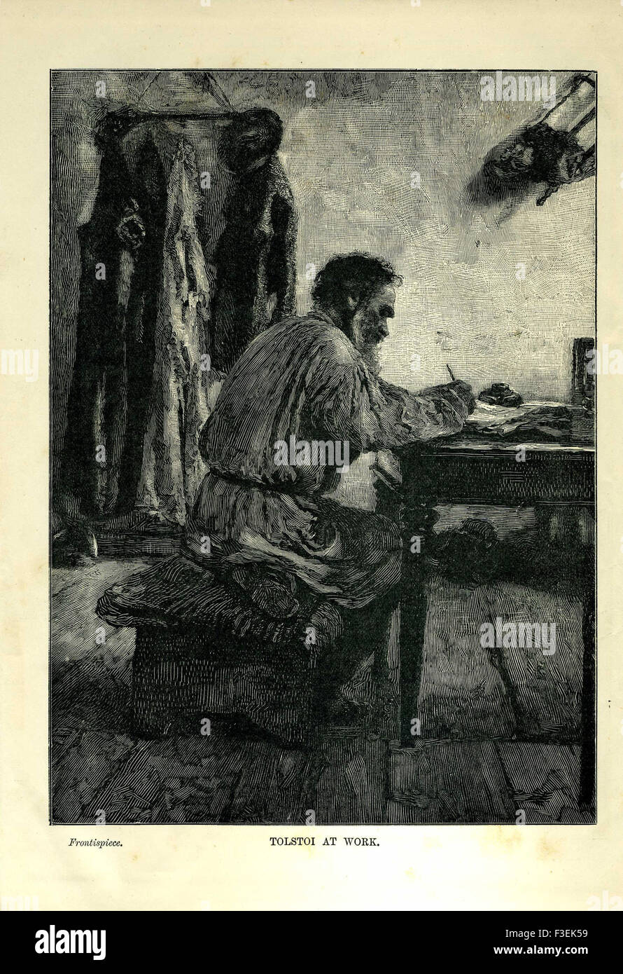 Russian Writer Leo Tolstoy at work Stock Photo - Alamy