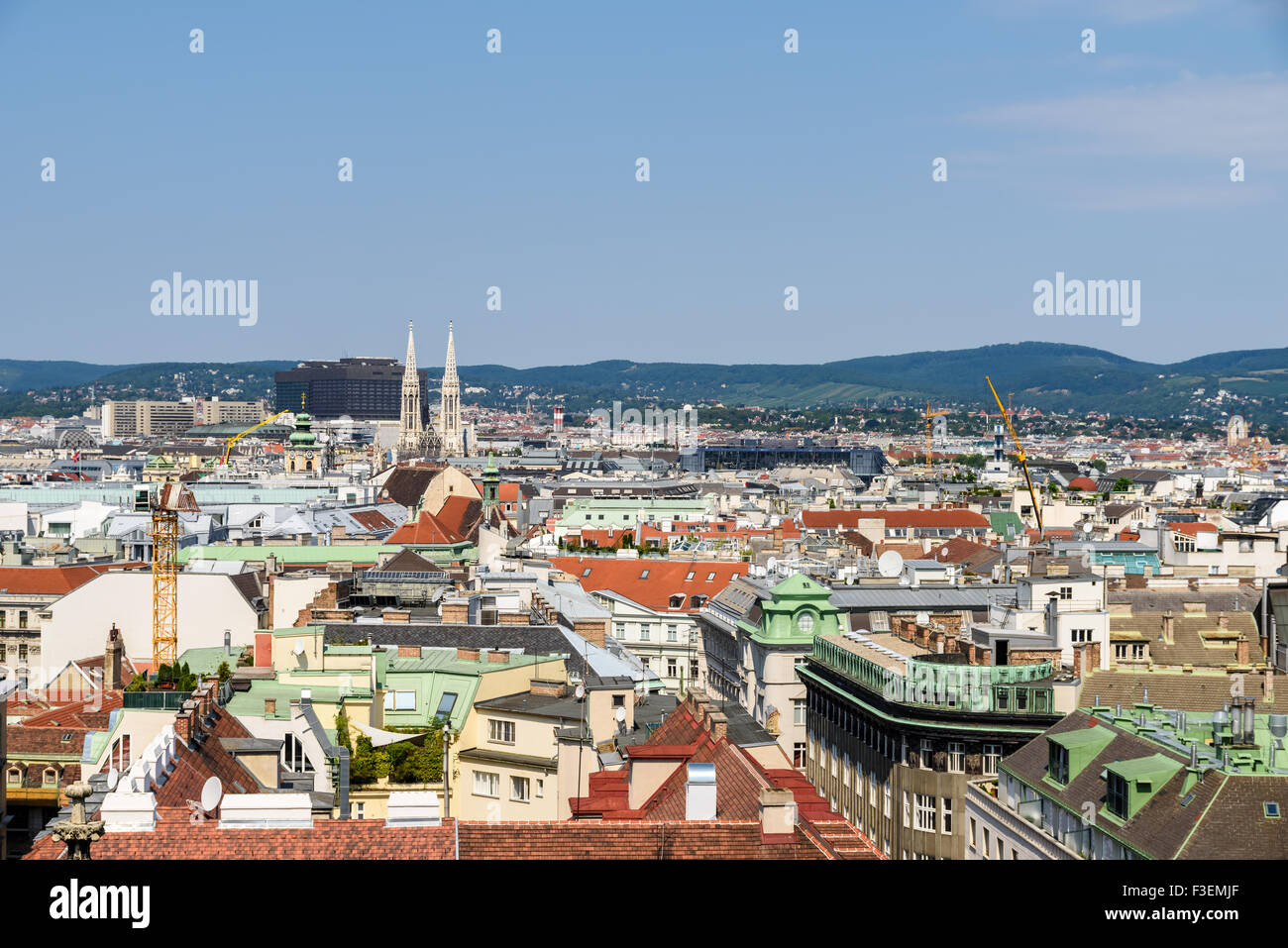 Aerial View Of Vienna City Skyline Stock Photo - Alamy