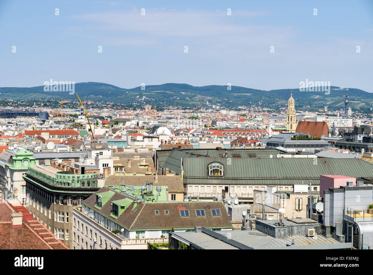 Aerial View Of Vienna City Skyline Stock Photo - Alamy