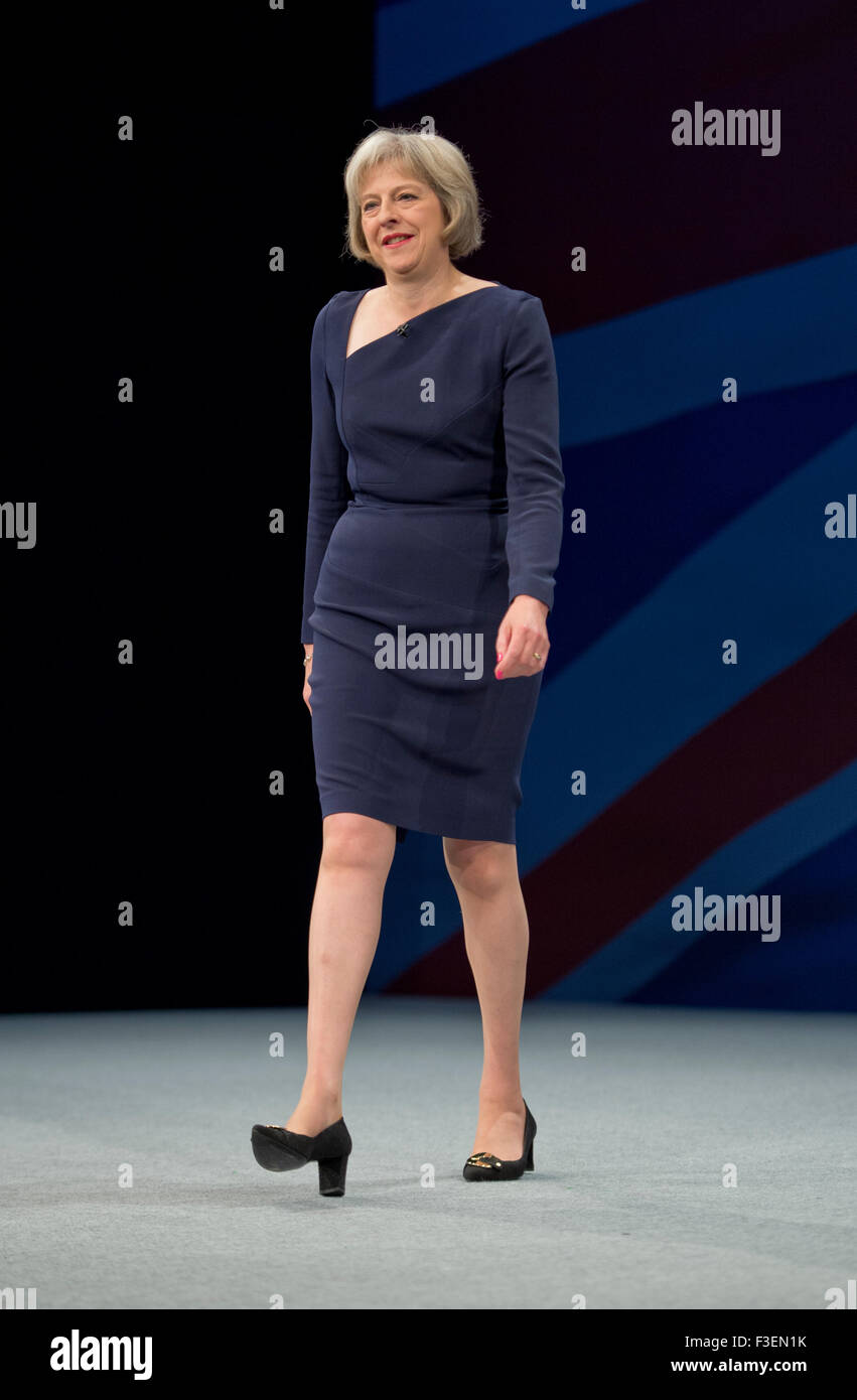 Prime minister theresa may walks hi-res stock photography and images ...