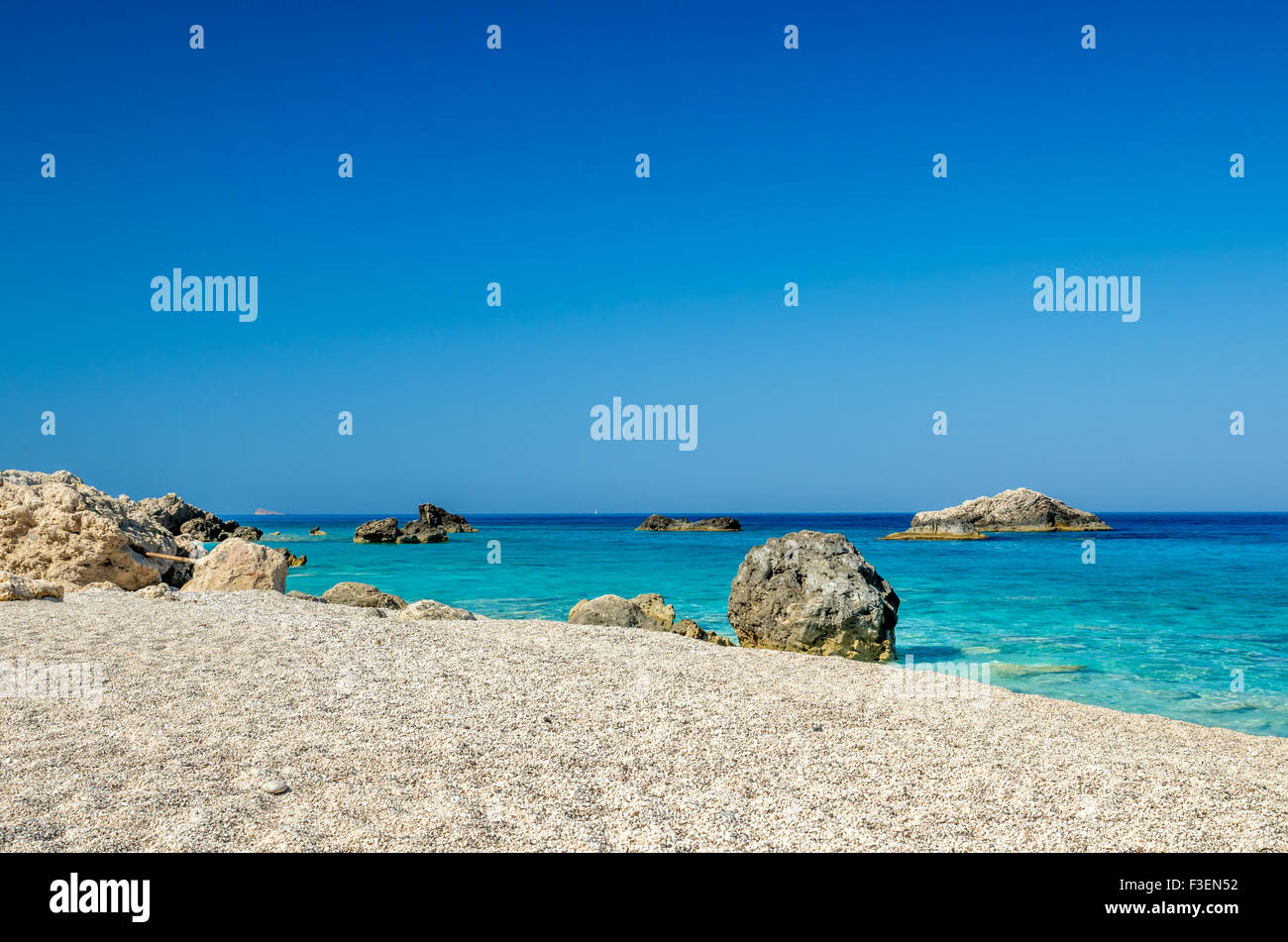 Kathisma Beach, Lefkada Island, Greece. Kathisma Beach is one of the ...