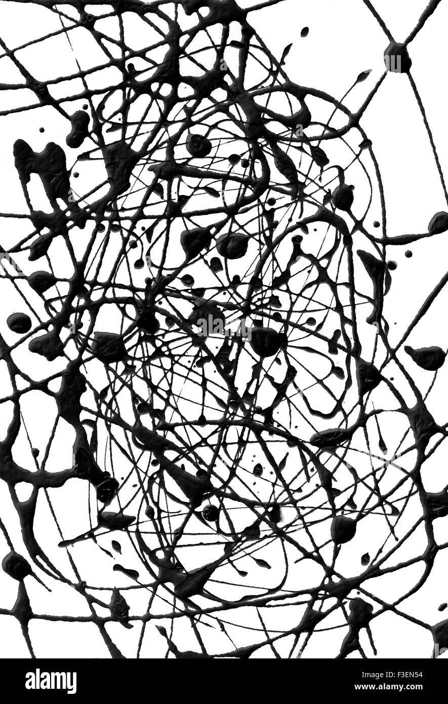 Ink splatter isolated on white Stock Photo - Alamy