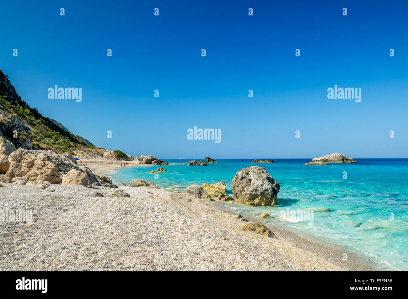 Kathisma Beach, Lefkada Island, Greece. Kathisma Beach is one of the ...