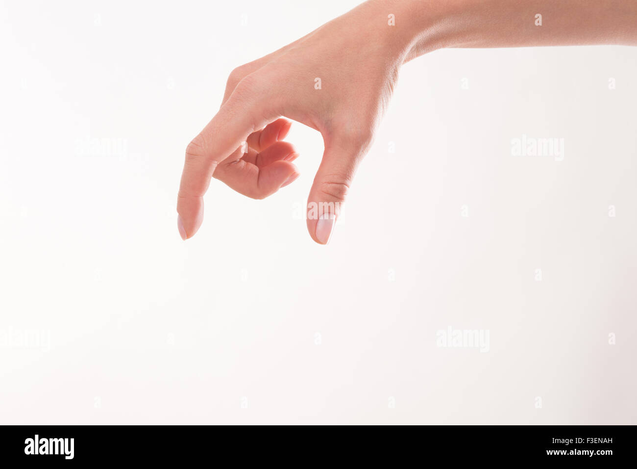 Woman's hand as if holding something Stock Photo - Alamy