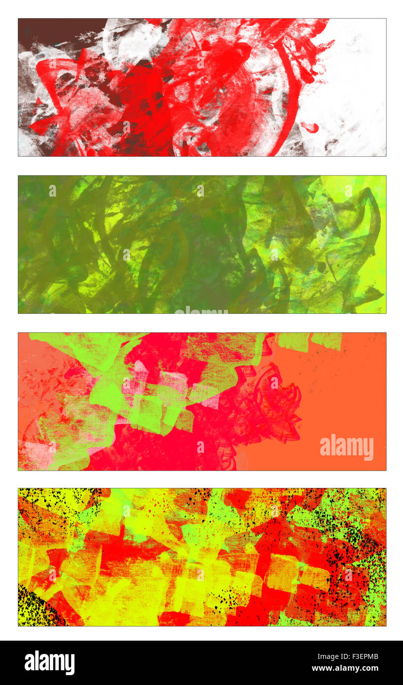 Set grunge style green Cut Out Stock Images & Pictures - Alamy