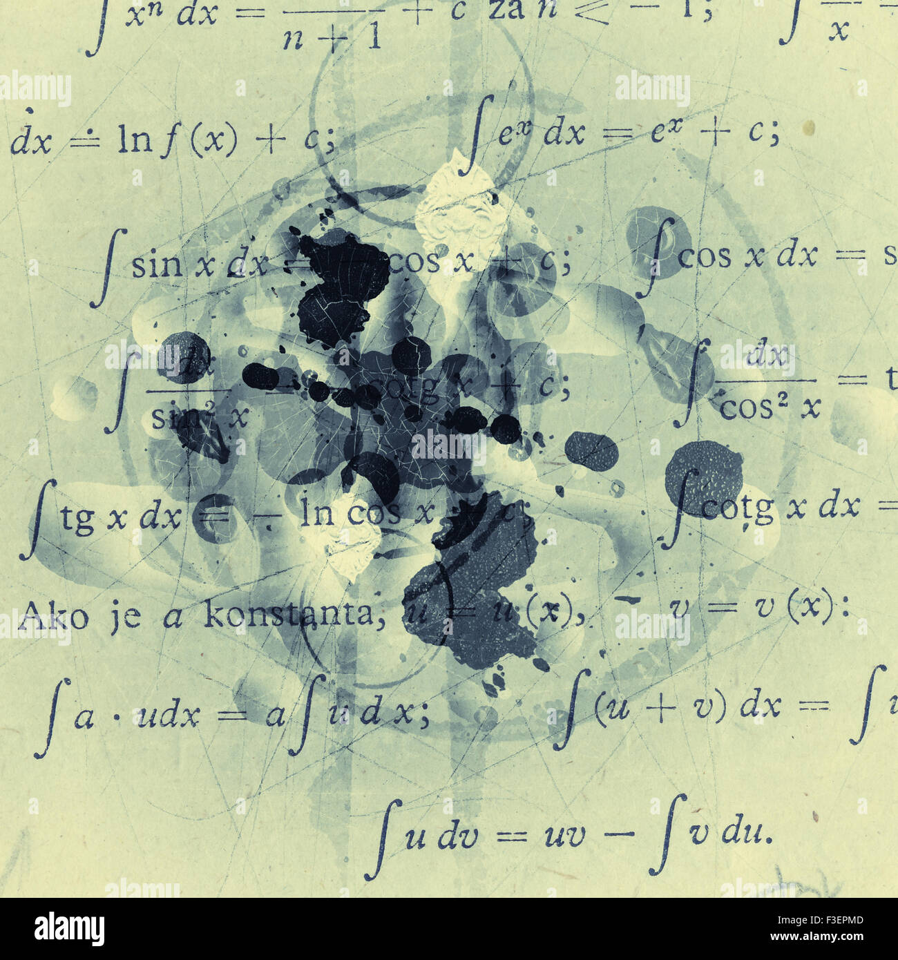 Math science collage hi-res stock photography and images - Alamy
