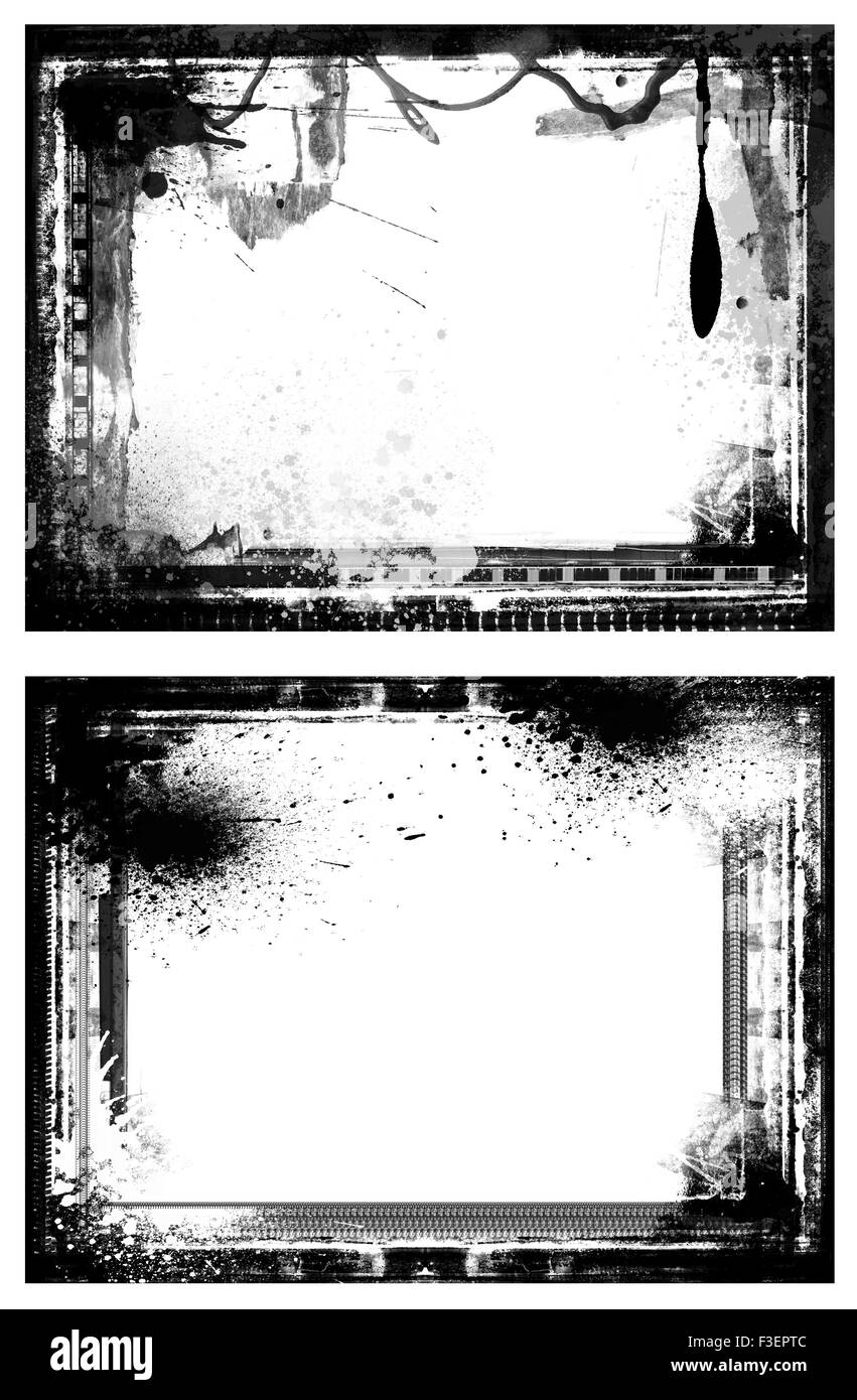 Grunge frames isolated on white Stock Photo - Alamy