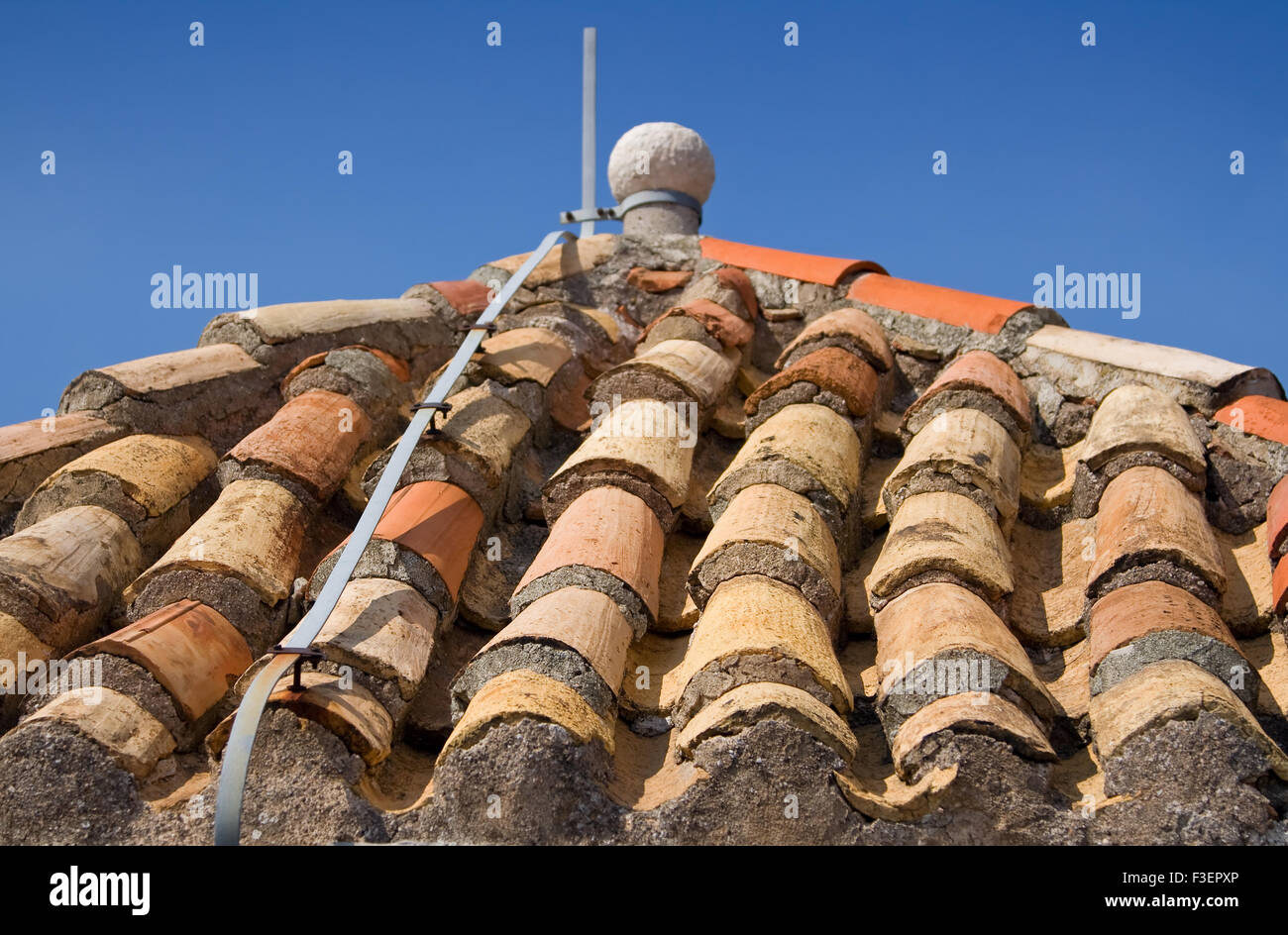 Lightning rod on the roof Stock Photo - Alamy