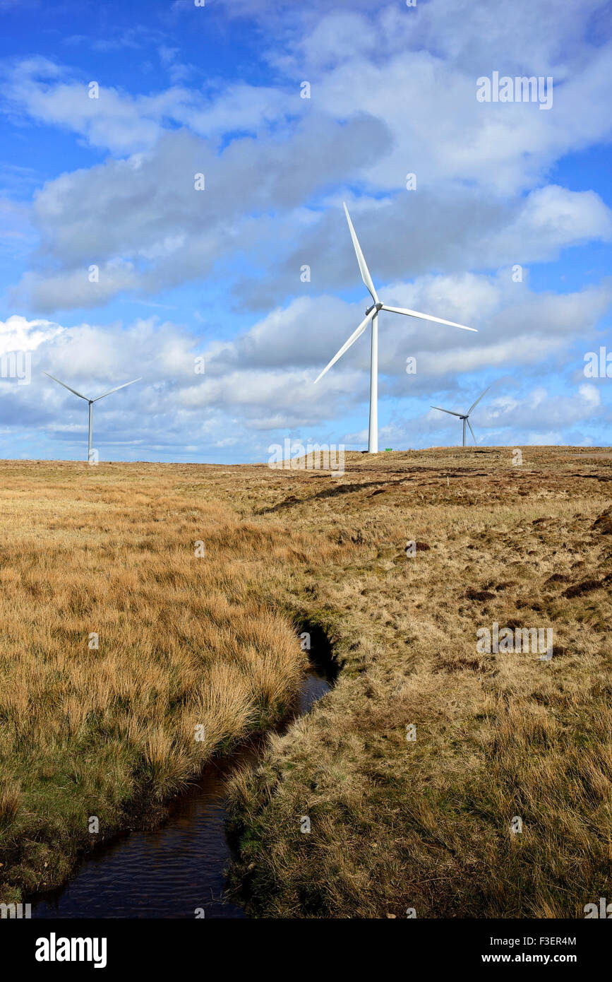 Wind turbines at Whitelee Windfarm, UK's largest wind farm Stock Photo ...