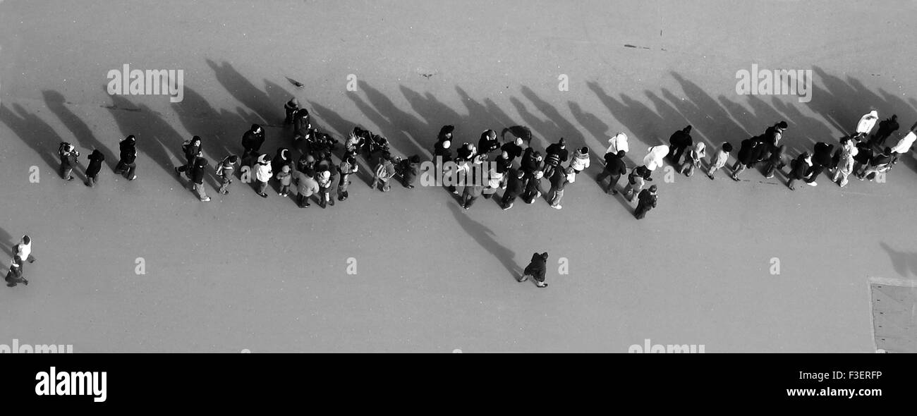 Queue Black and White Stock Photos & Images - Alamy