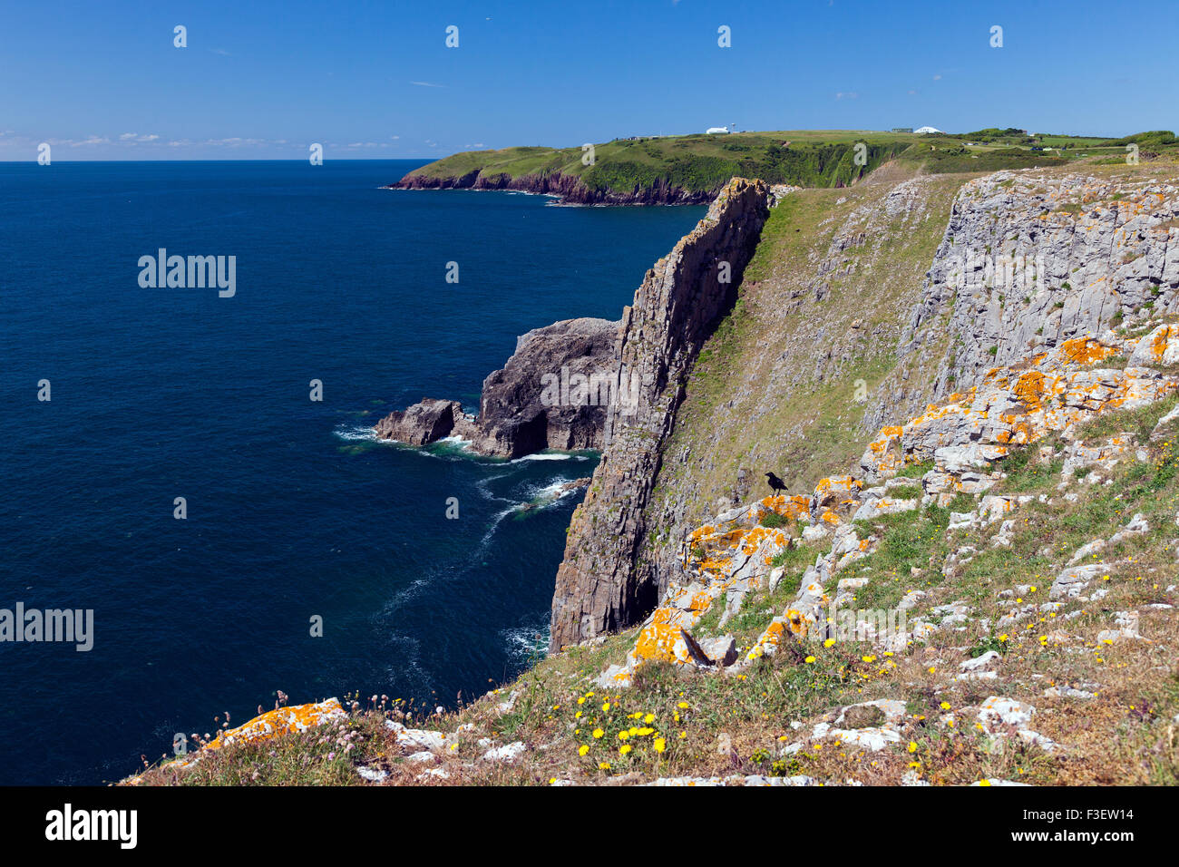 The dramatic Whitesheet Rock on the Pembrokeshire Coast National Park ...