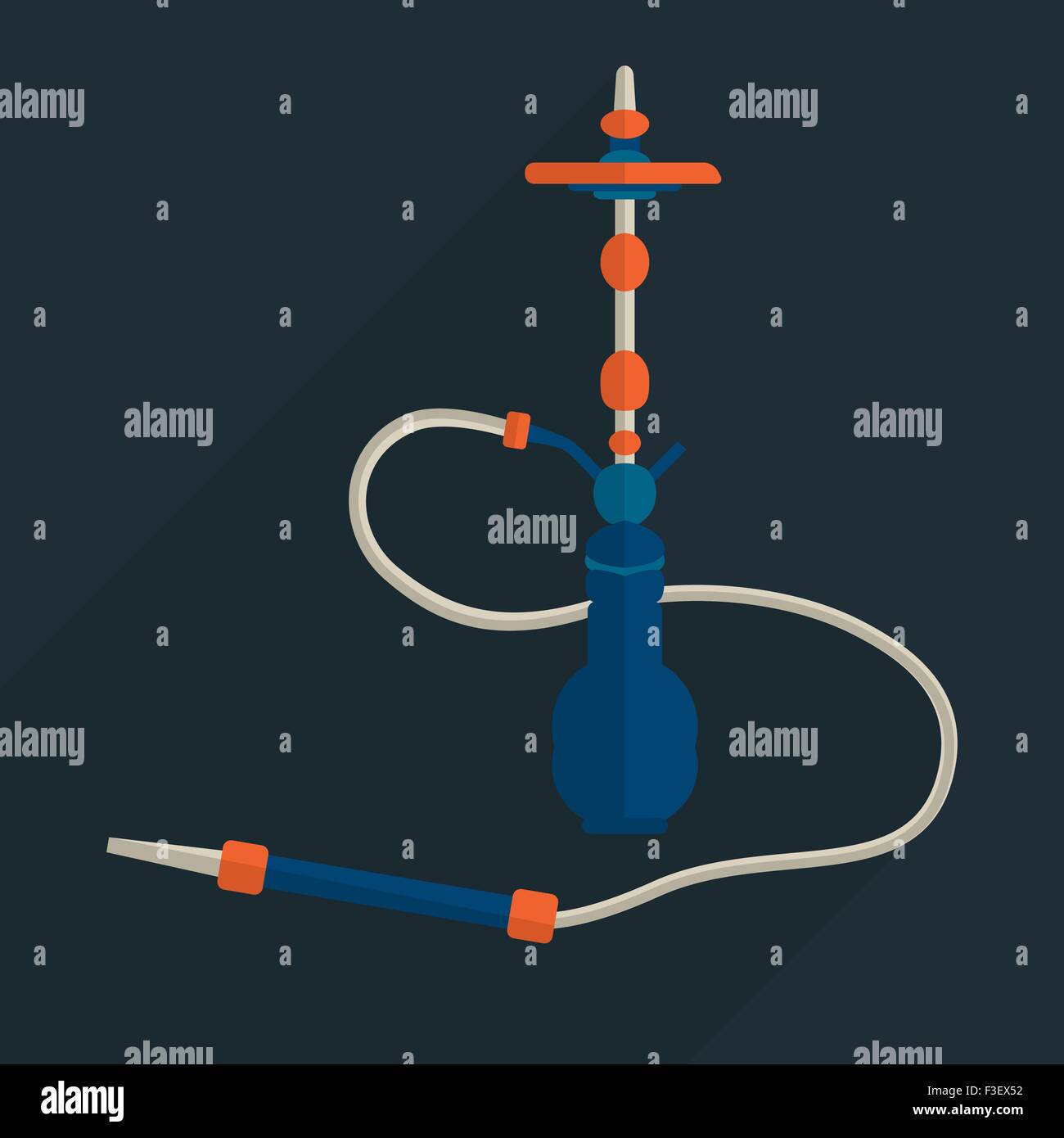 Vector illustration long shadow flat icon of water pipe Stock Vector ...