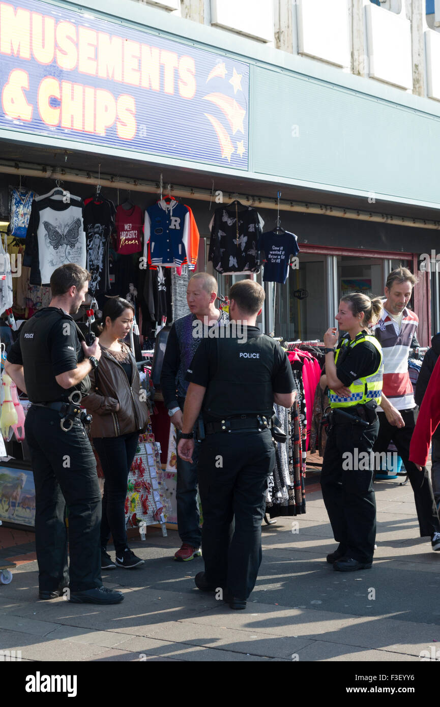 Police Officers on patrol in Blackpool Stock Photo - Alamy