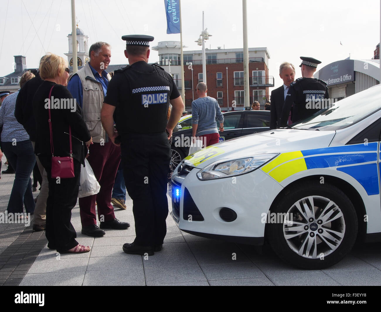 Members of the Police meet the public during a public relations event ...