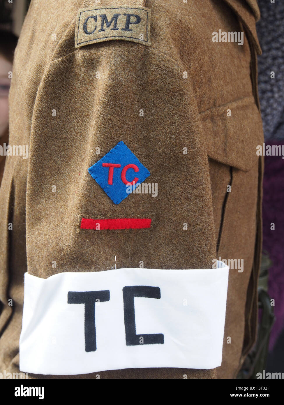 close up of a second world war Corps of Military Police traffic control ...