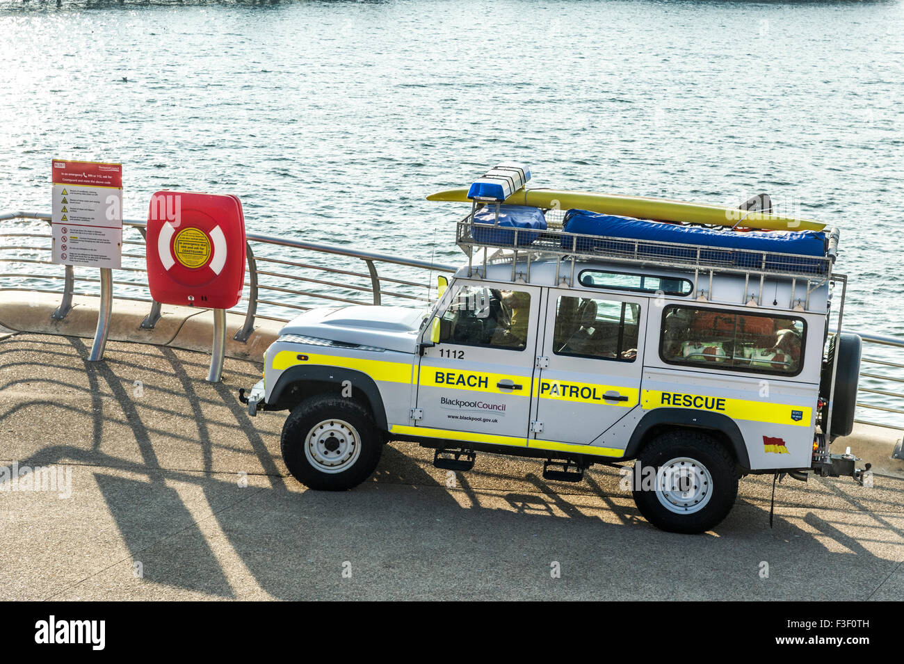 Seaside promenade safety patrol vehicle Stock Photo - Alamy