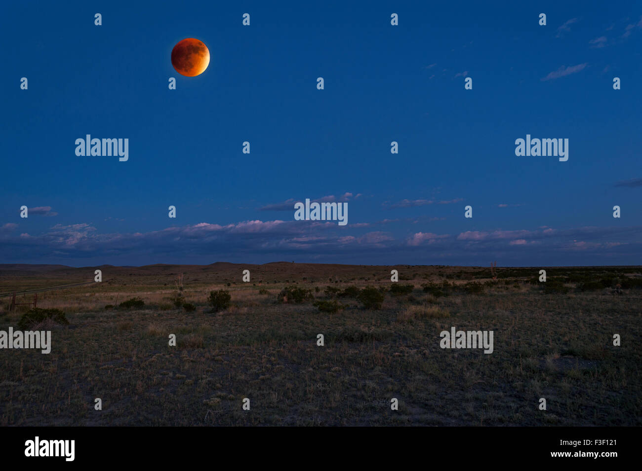 Blood moon near Marfa, Texas Stock Photo - Alamy