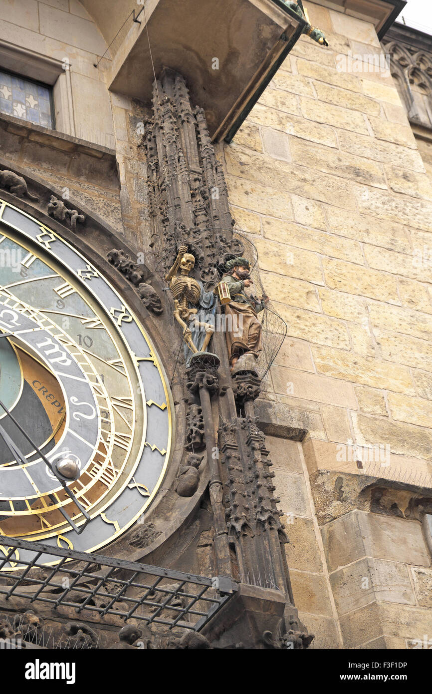 Sculpted figures, Astrological clock, Old Town Hall, Old Town Square ...