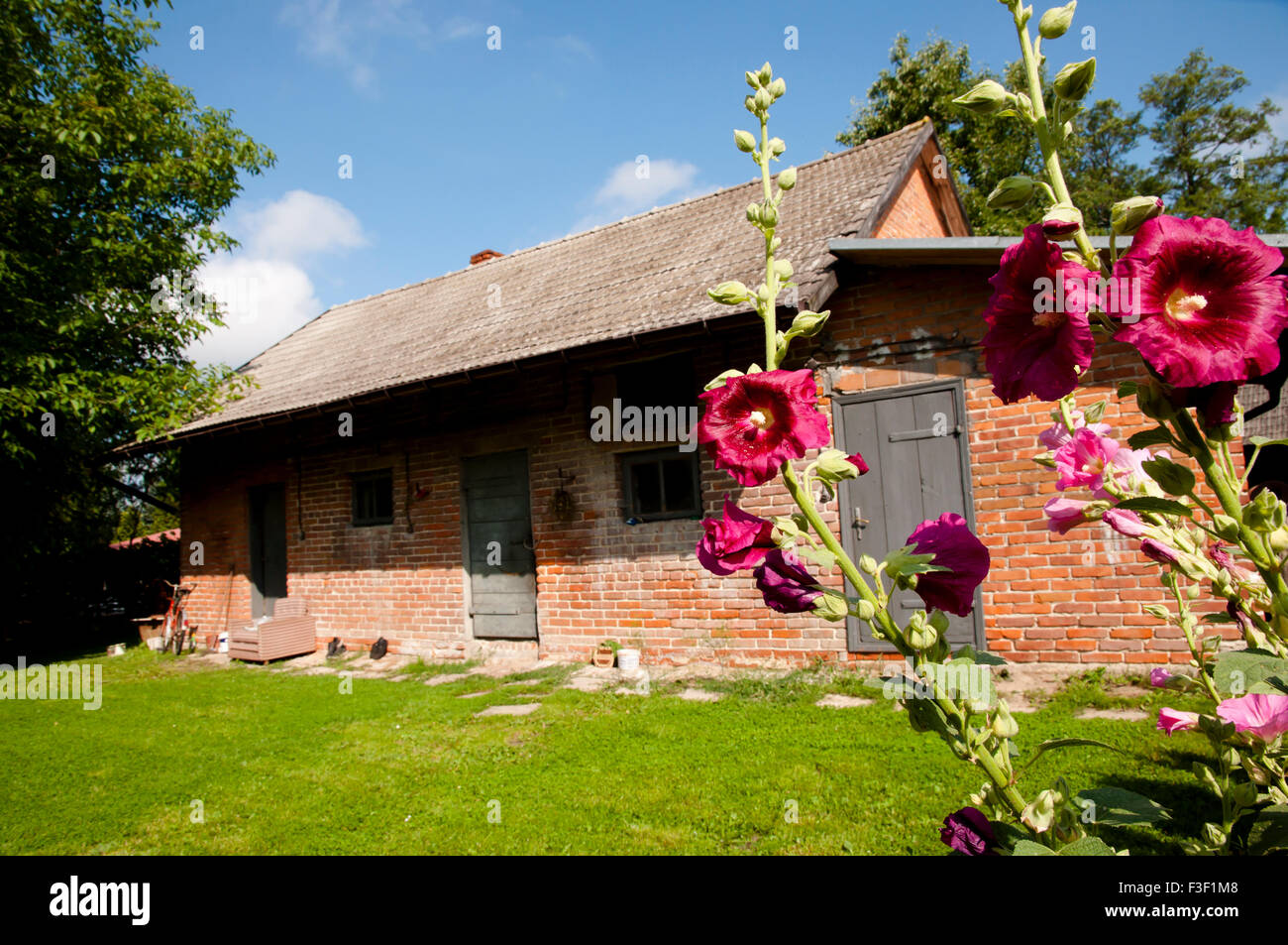 Rustic Brick House - Poland Stock Photo - Alamy