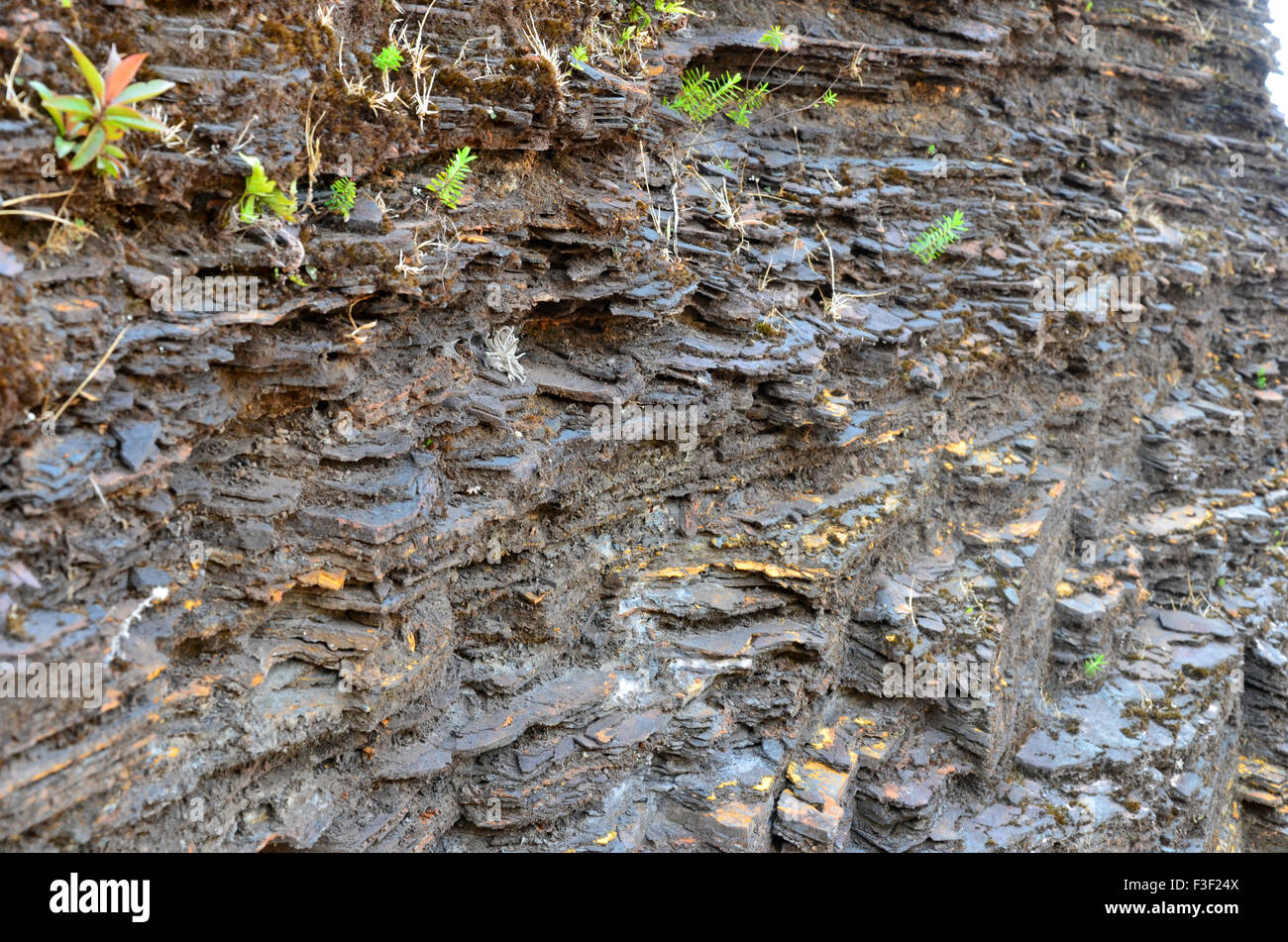 Layers of iron ore formed in the earth Stock Photo - Alamy