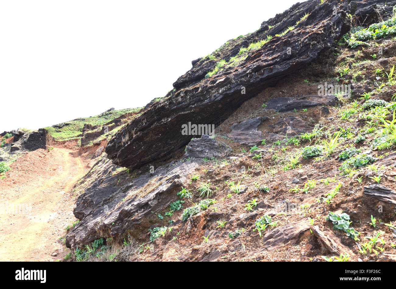 Layers of iron ore formed in the earth Stock Photo - Alamy