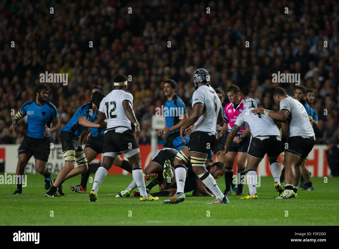 Stadium:MK, Milton Keynes, UK. 6th Oct 2015. Rugby World Cup 2015 Match 30 - Fiji V Uruguay ...