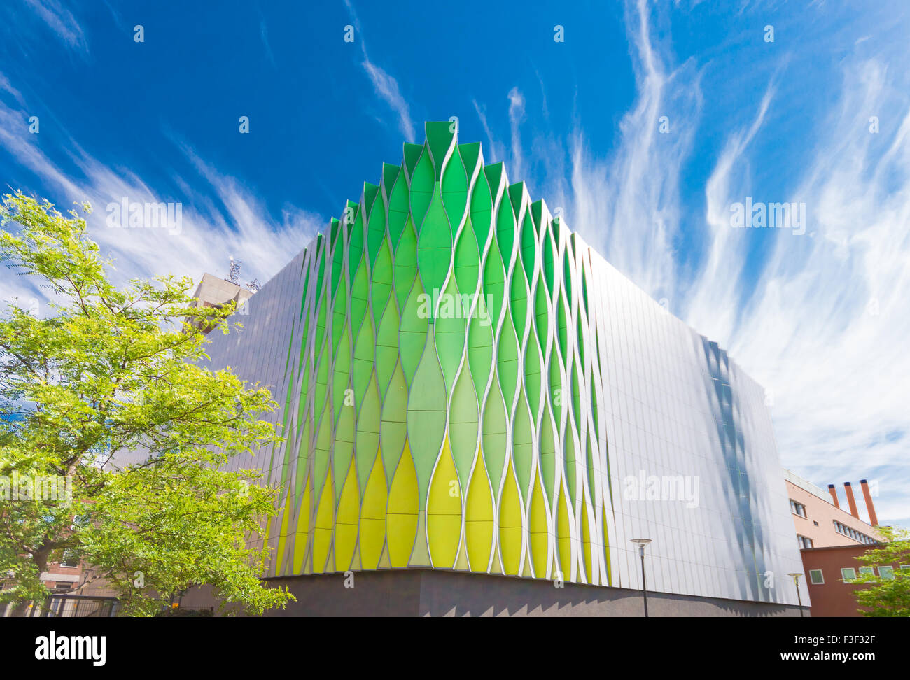 GRONINGEN, NETHERLANDS - AUGUST 22, 2015: Exterior of a modern building ...