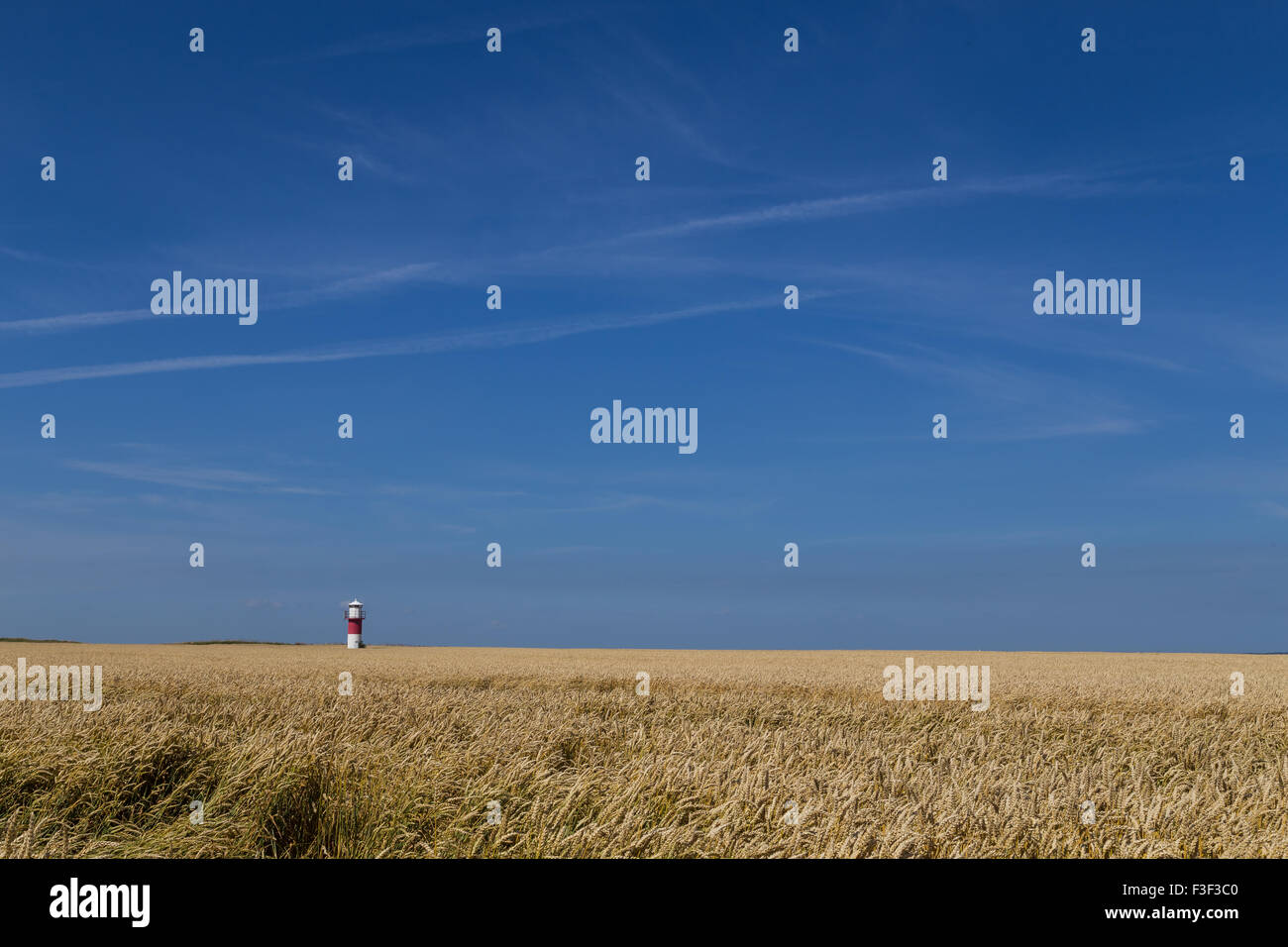 Lighthouse in the fields Stock Photo - Alamy