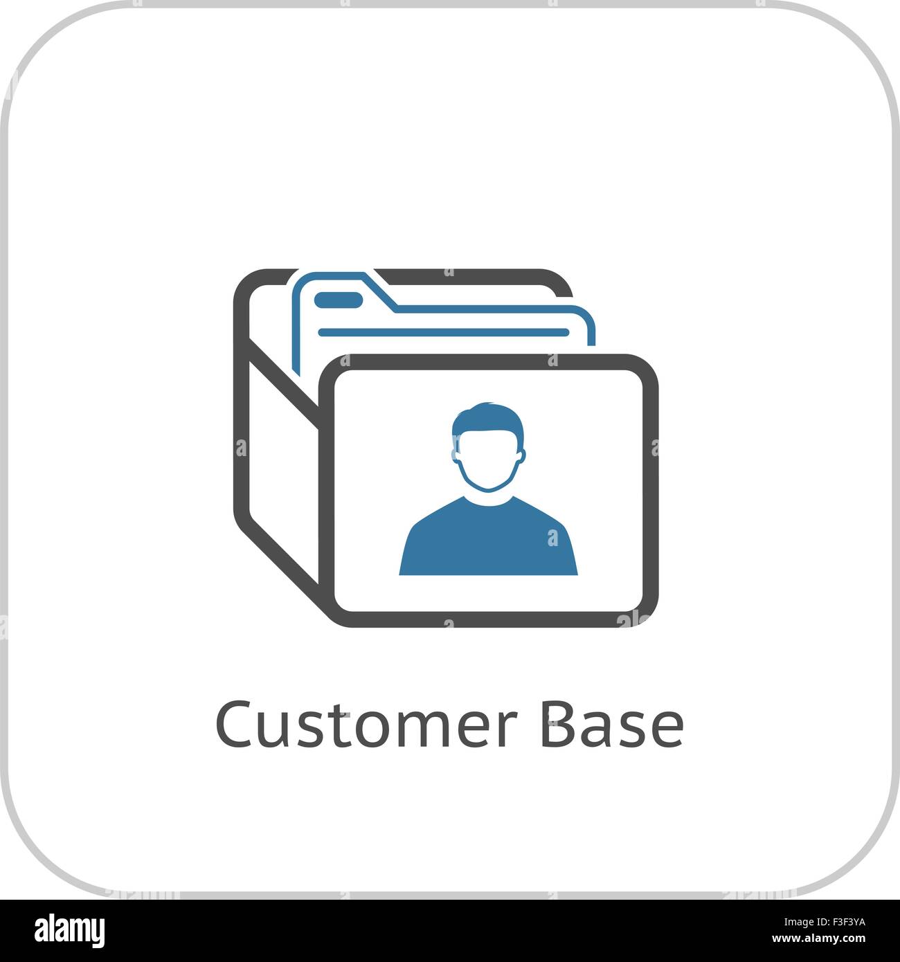Customer Base Icon. Business Concept. Flat Design Stock Vector Image ...
