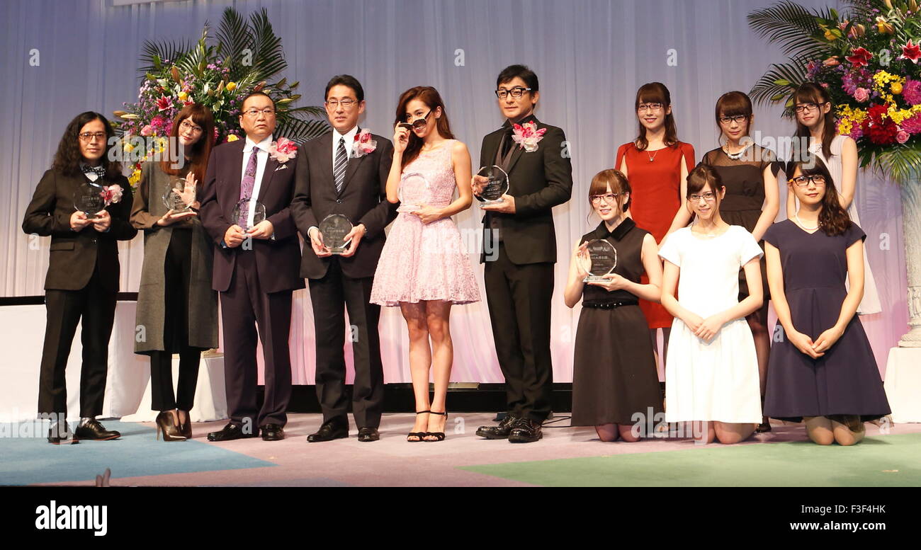 (L-R) Naoki Matayoshi, Mirei Kiritani, Toru Kenjo, Fumio Kishida, Anne Nakamura, Ainosuke ...
