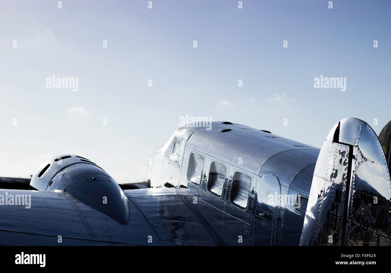 Old chrome plane Stock Photo - Alamy