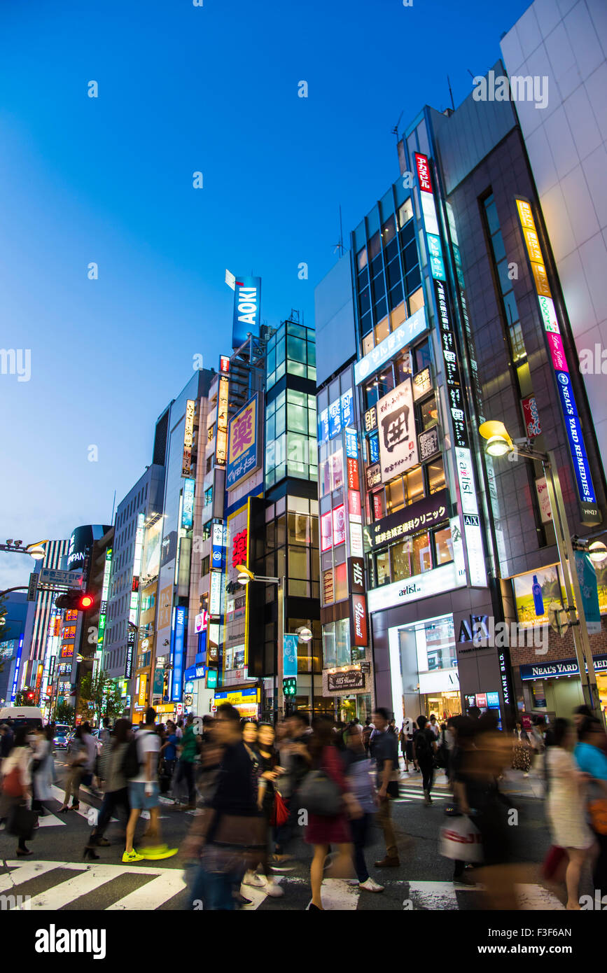 Neon Signs at Shinjukudori street,Shinjuku-Ku,Tokyo,Japan Stock Photo ...