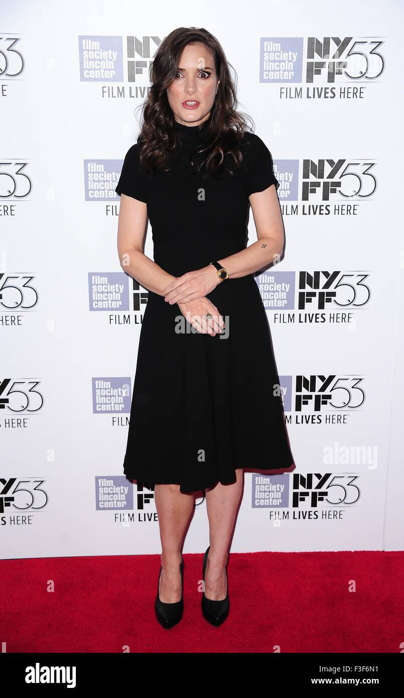 New York, NY, USA. 6th Oct, 2015. Winona Ryder at arrivals for ...