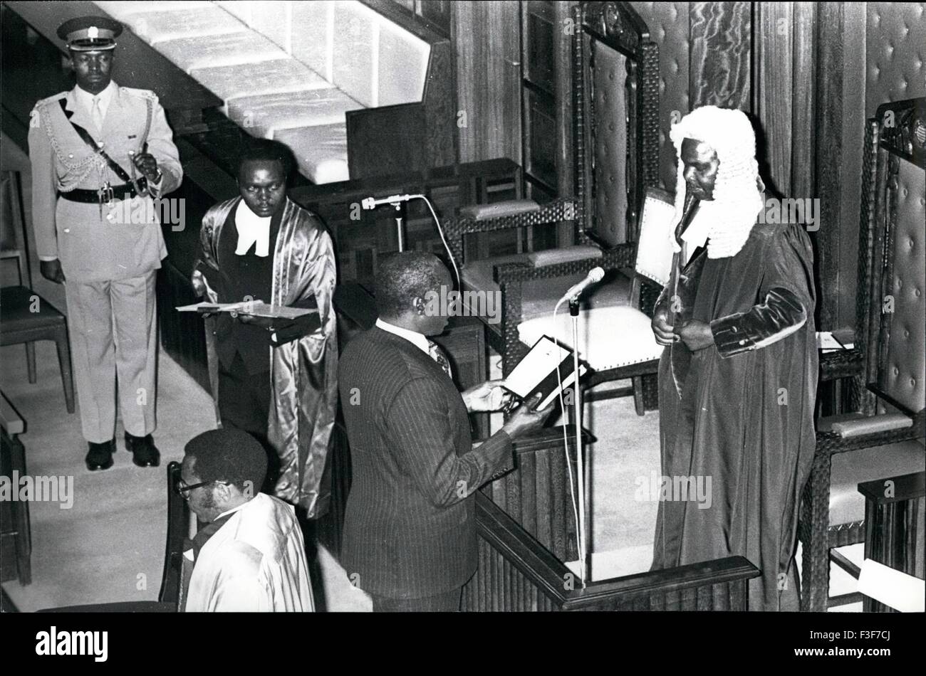 1968 - President Daniel Arap Moi being sworn in as MP for Baringo ...
