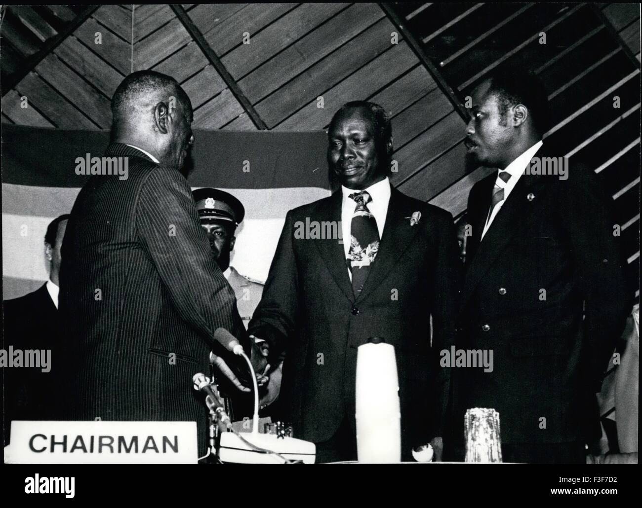 1974 - OAU Summit, Nairobi: President Daniel Arap Moi of Kenya (center ...