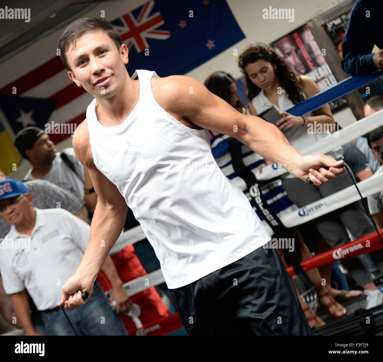 Oct 6, 2015. Santa Monica California/U.S. Boxing Superstar and WBA, IBO and WBC ''Interim ...