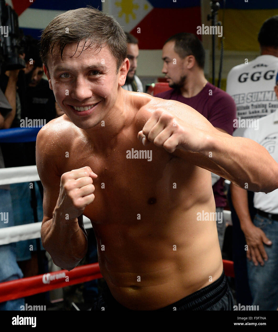 Oct 6, 2015. Santa Monica California/U.S. Boxing Superstar and WBA, IBO ...