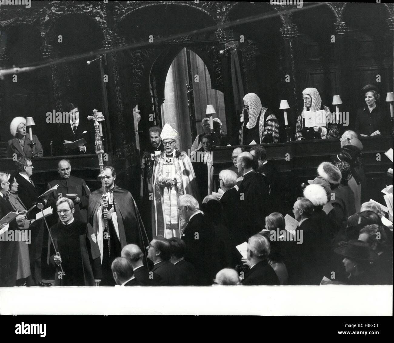 Feb. 24, 1968 - Archbishop Runcie enthroned in Ancient Splendous at ...