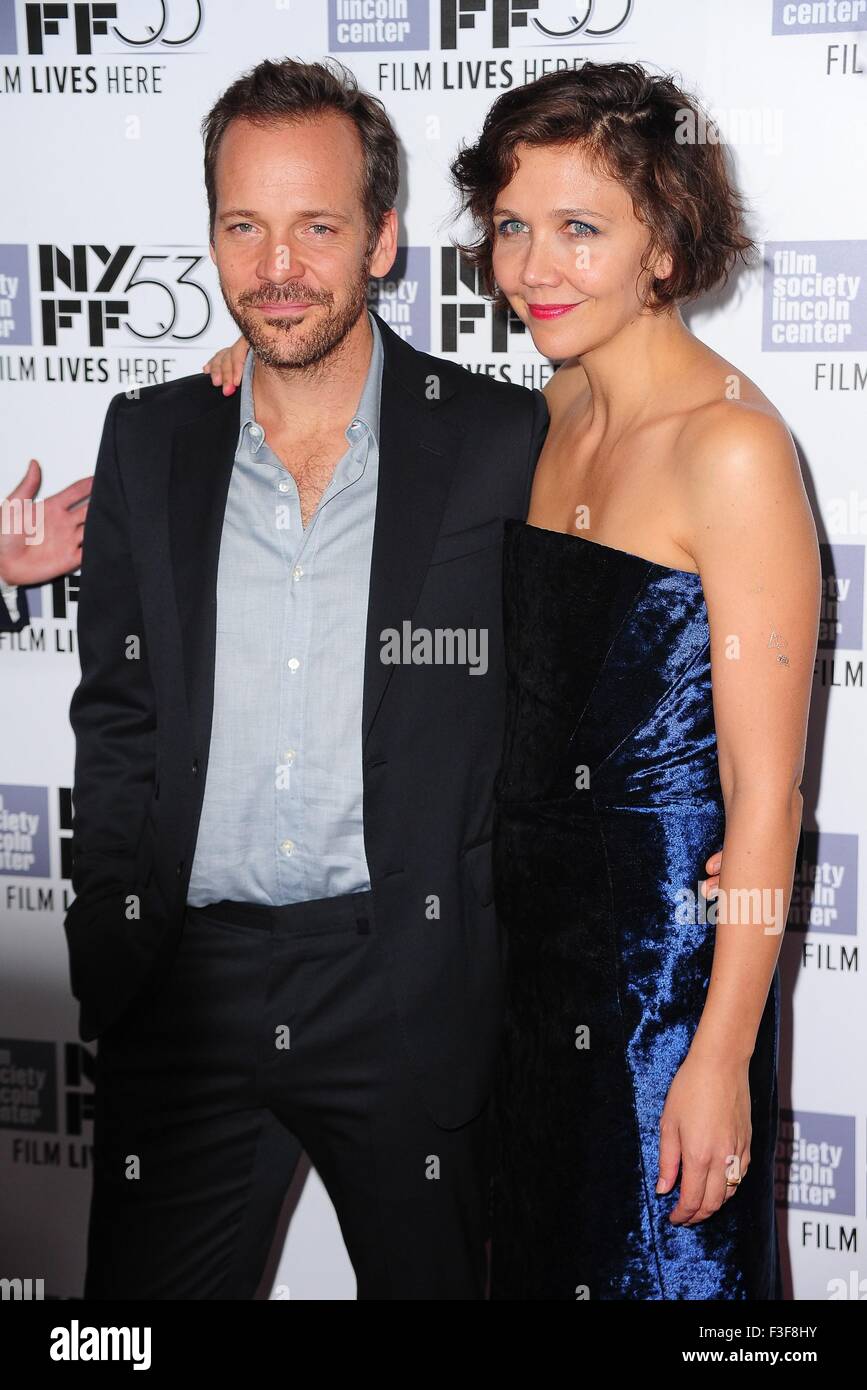 New York, NY, USA. 6th Oct, 2015. Peter Sarsgaard, Maggie Gyllenhaal at ...