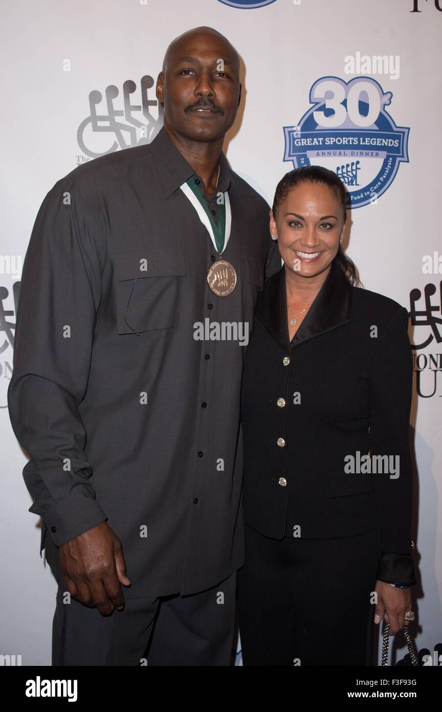 New York, NY, USA. 6th Oct, 2015. Karl Malone, Kay Kinsey Malone at ...