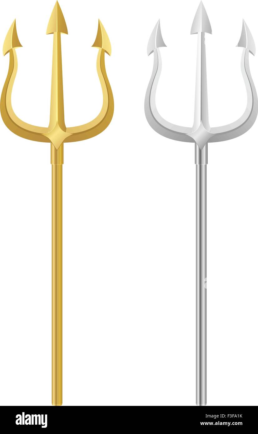 Tridents on a white background. Vector illustration Stock Vector Image ...